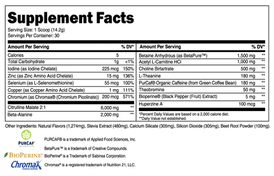 Lean Pre Workout Supplement by Transparent Labs