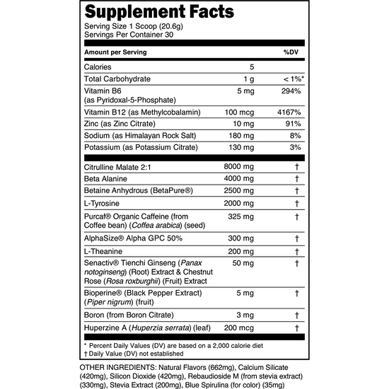 Bulk Black Pre-Workout | High-Stim Formula – Transparent Labs
