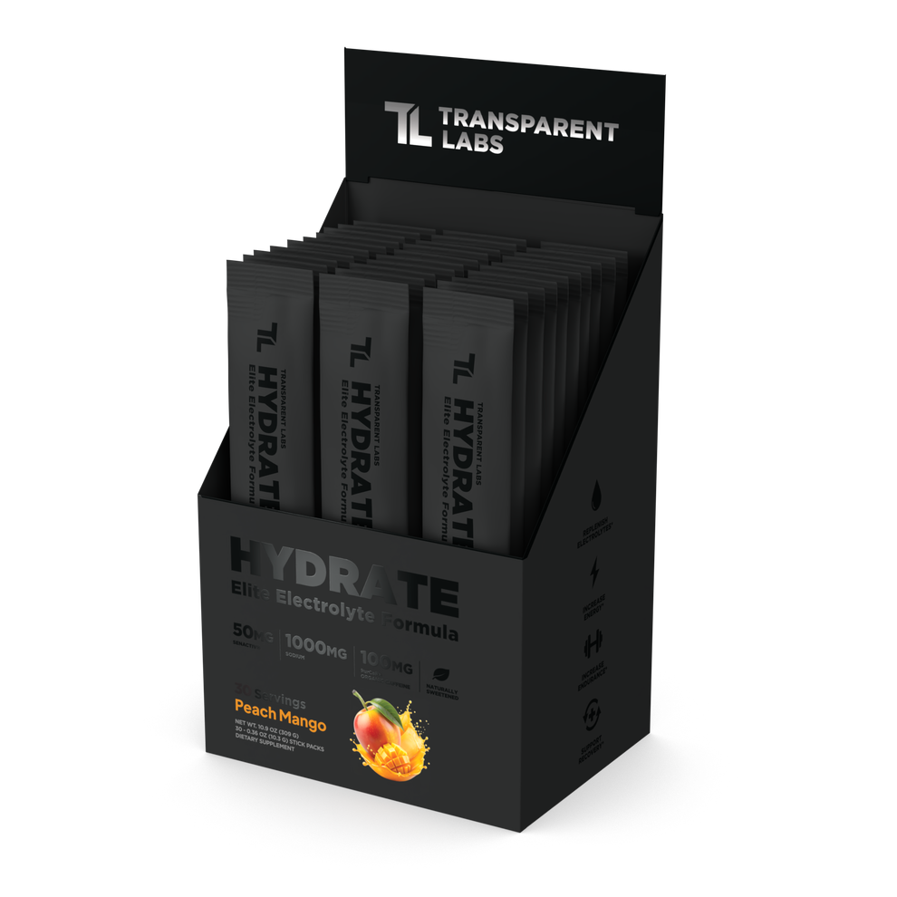 Hydrate Black – Caffeinated Electrolyte Powder – Transparent Labs