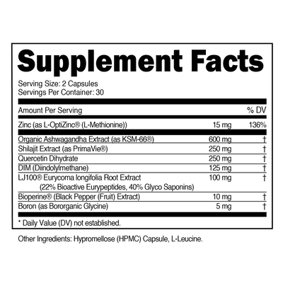 Vitality Natural Testosterone Booster for Men - Transparent Labs